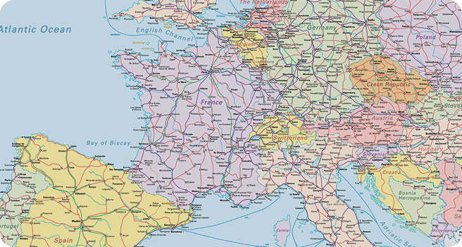 Europe Railway Map | Europe Map and Europe Train Travel Times